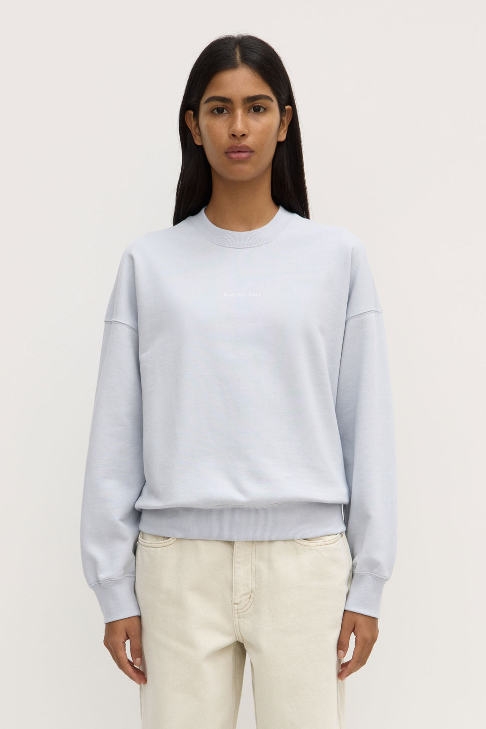 Womens Atelier Logo Fleece Blue Haze | Assembly Label