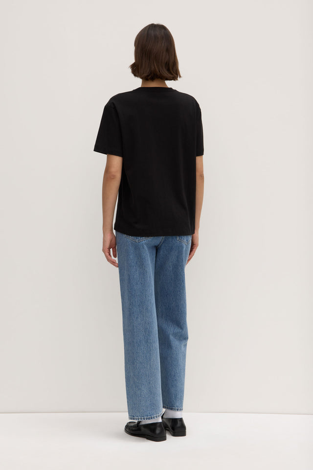 Womens Base Organic Tee Black | Assembly Label