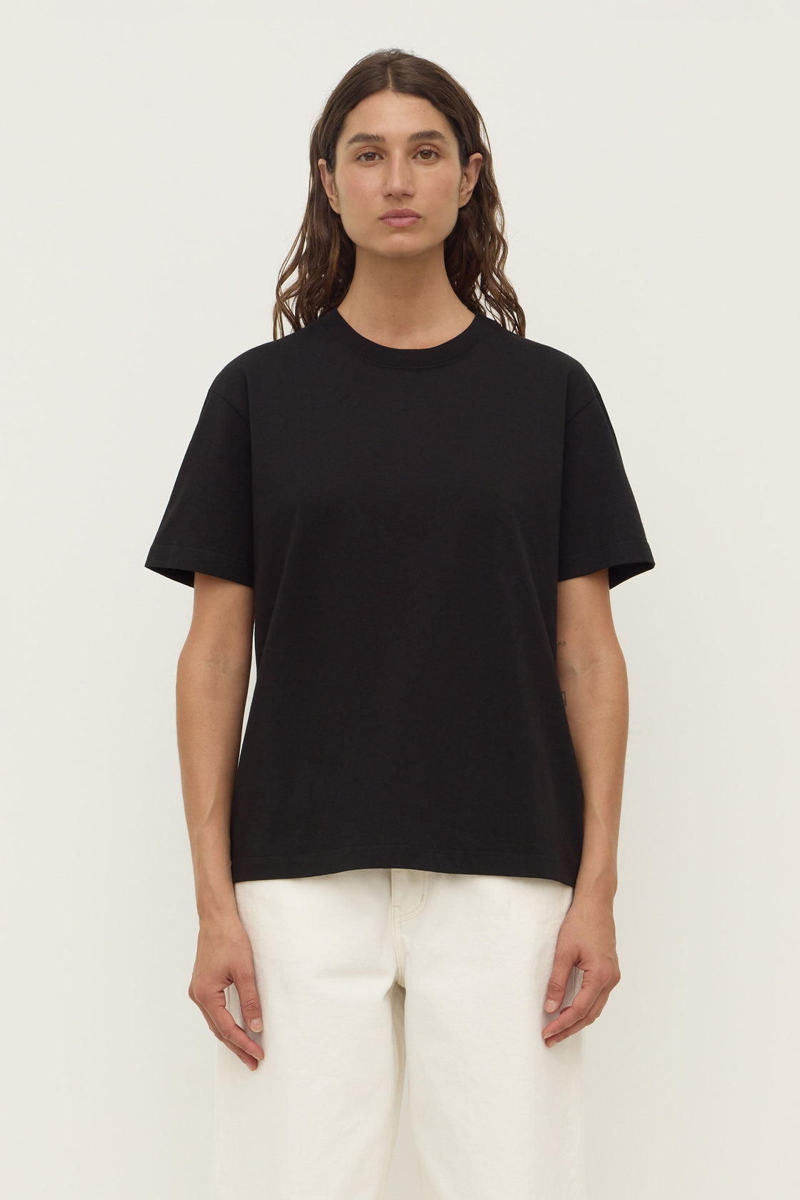 Womens Organic Base Tee Black | Assembly Label