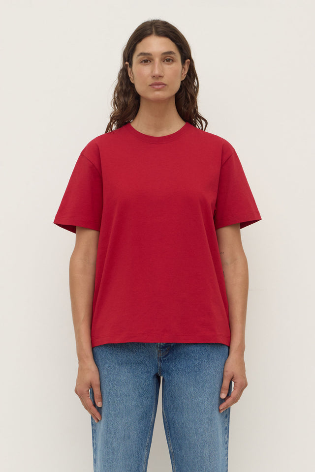 Womens Organic Base Tee Mulberry | Assembly Label