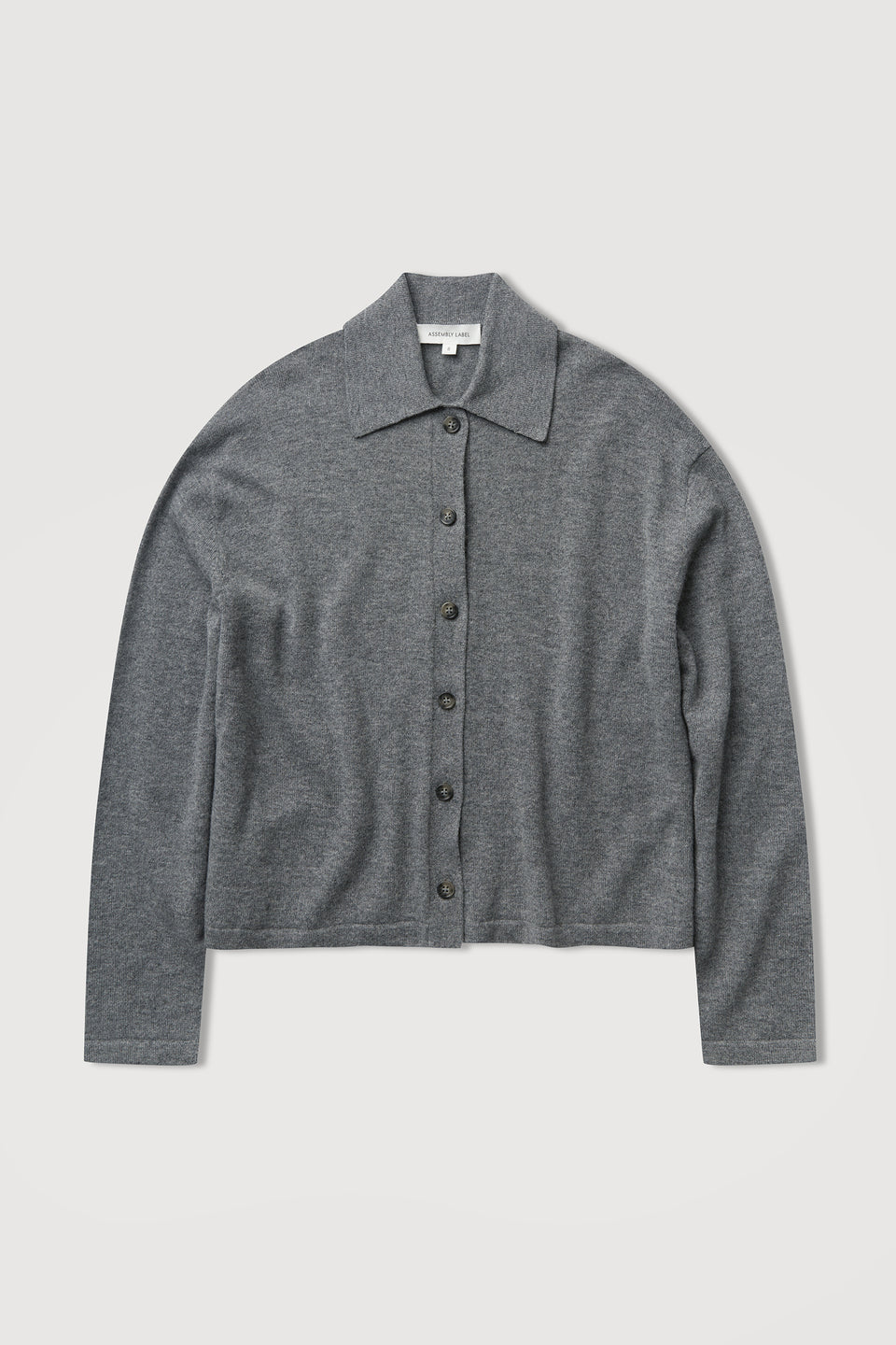 Womens Wool Cashmere Knit Cardigan Grey Marle | Assembly Label