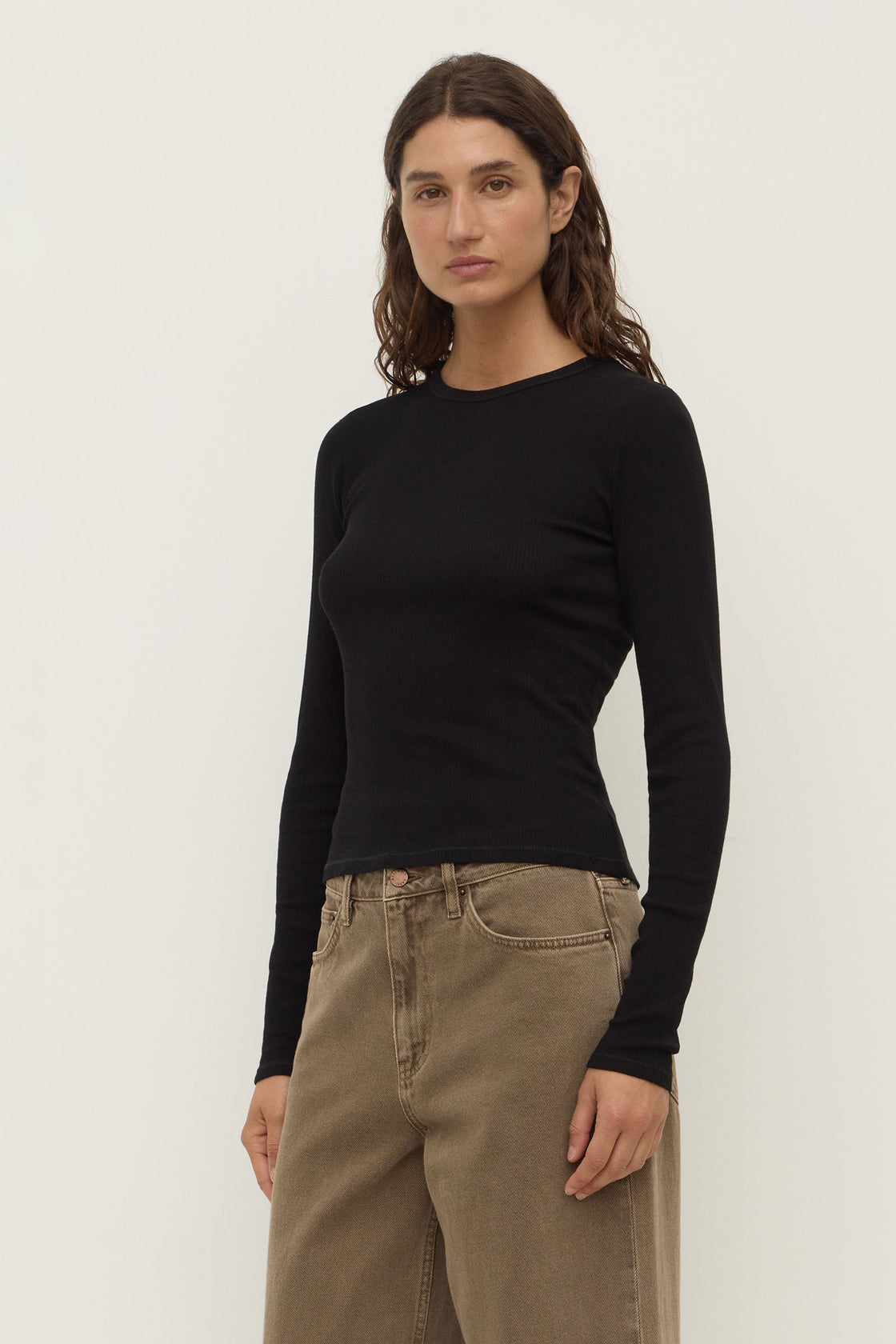 Womens Zali Long Sleeve Tee Black | Assembly Label