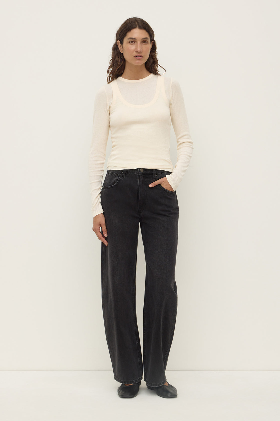 Womens Zali Long Sleeve Tee Cream | Assembly Label