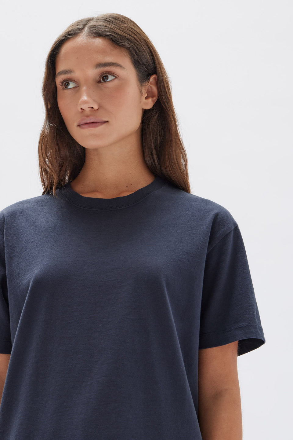 Womens Organic Base Tee Navy | Assembly Label
