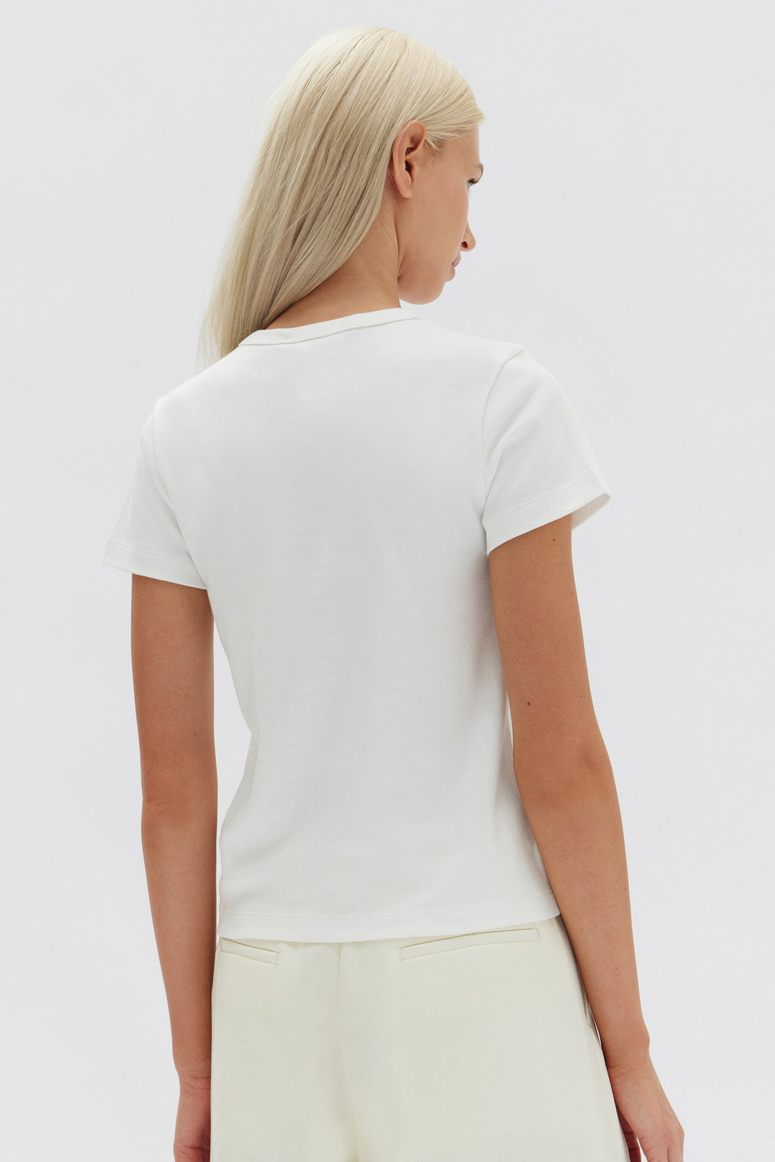 Womens Lyla Cap Sleeve Tee White | Assembly Label