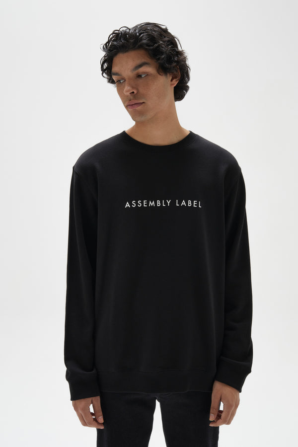 Mens Logo Fleece Jumper True Black | Assembly Label